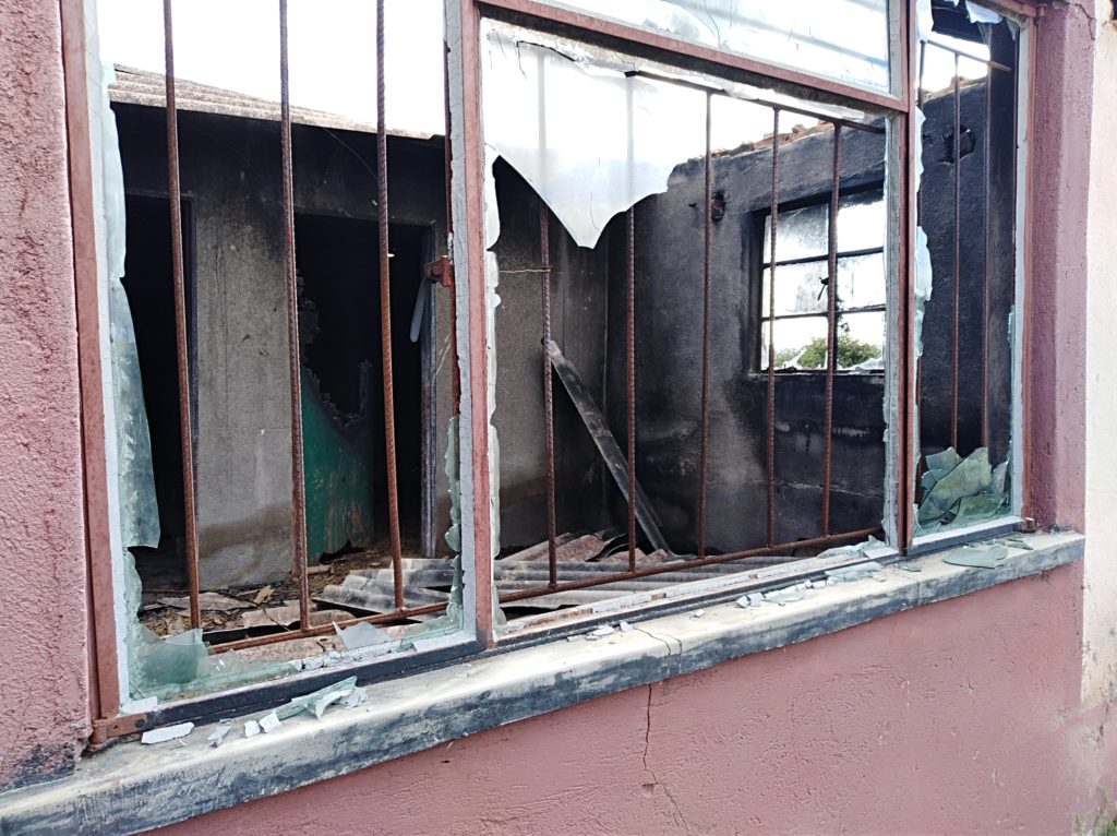 structure of a burnt house - The Fortean